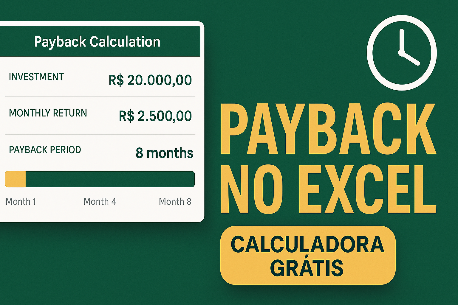Como Calcular Payback no Excel: Guia Completo + Calculadora Grátis ...