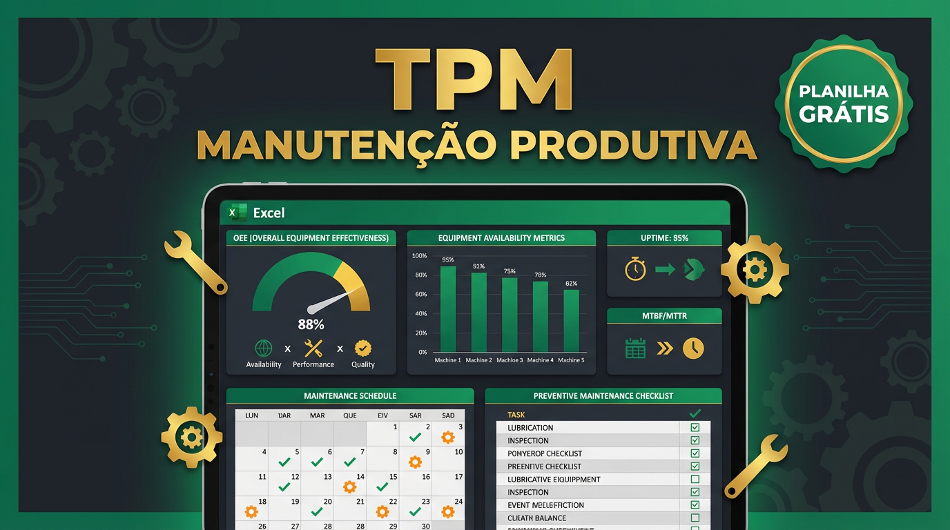 TPM no Excel: Manutenção Produtiva Total para Máxima Disponibilidade ...